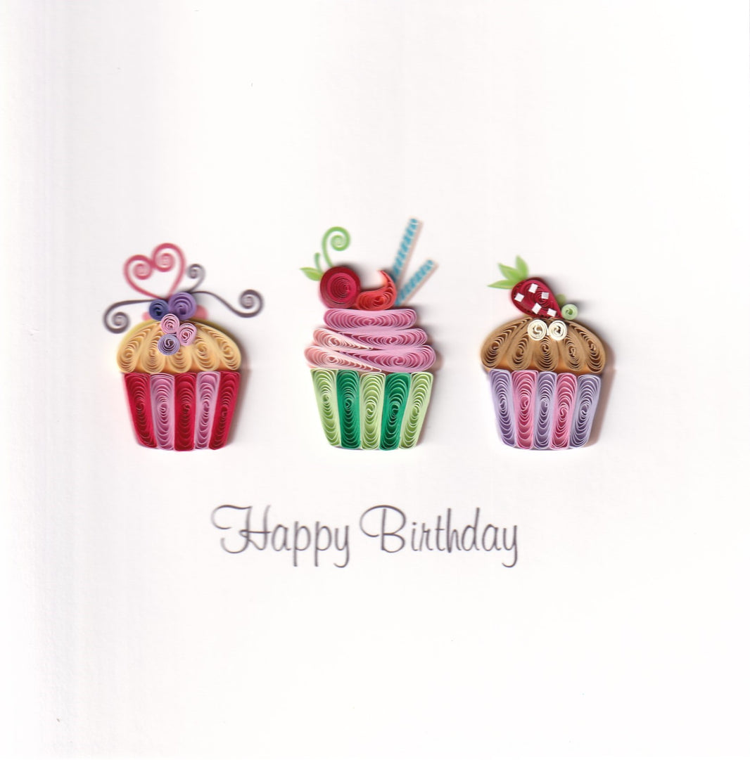 Quilling Birthday – Blue Bird Cards