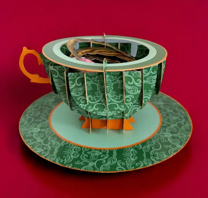 Tales from the Hollow - A Cup of Tea - Pop-Up Card – Blue Bird Cards