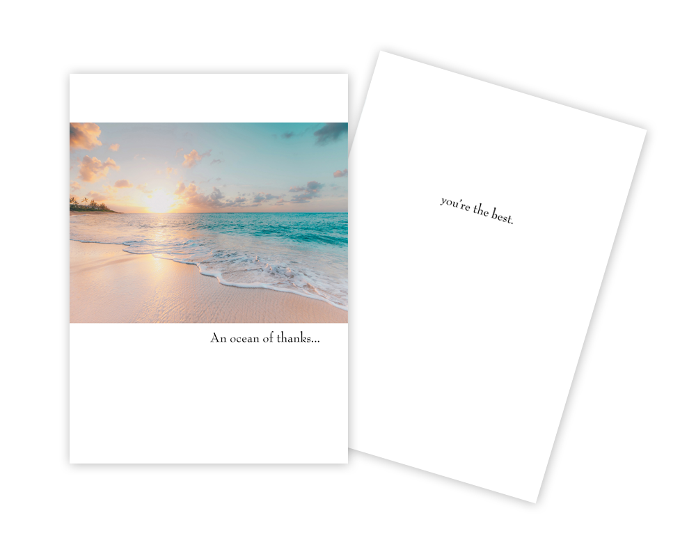 Ocean Costal - Thank You Card – Blue Bird Cards