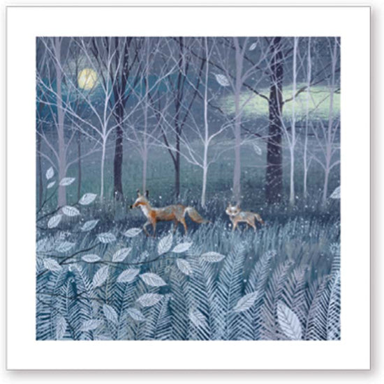 Red Fox and Cub Christmas Card – Blue Bird Cards